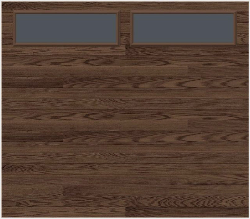 8X7 FT Dark Oak Planks Woodgrain Traditional Garage Door by C.H.I ...