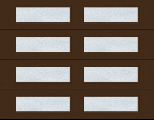 9X7 Dark Brown Long Panel Contemporary Garage Doors – Easy Flip Garage ...