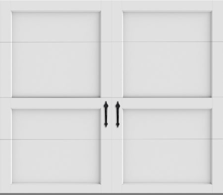 White Carriage Court Charlton Garage Door with Closed Square, No Windo ...